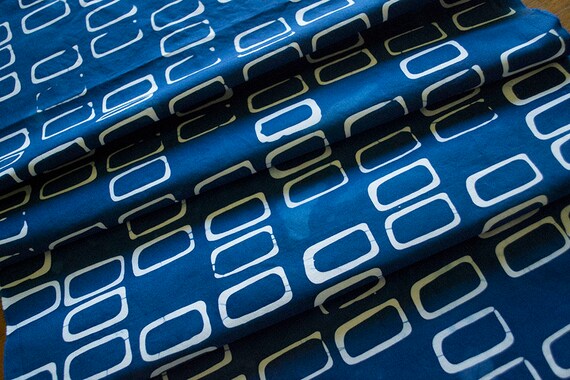 Forma:rectangles Hand Dyed and Patterned Cotton Fabric in | Etsy