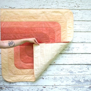 Coil Patchwork Quilt in Rust - Etsy