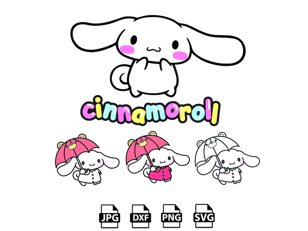 Kawaii Cinna Bunny SVG, Kawaii Cinna Bunny PNG, Kawaii Anime, Roll ...