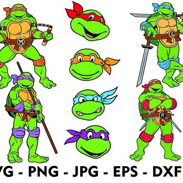 Ninja Turtle Clipart - Etsy