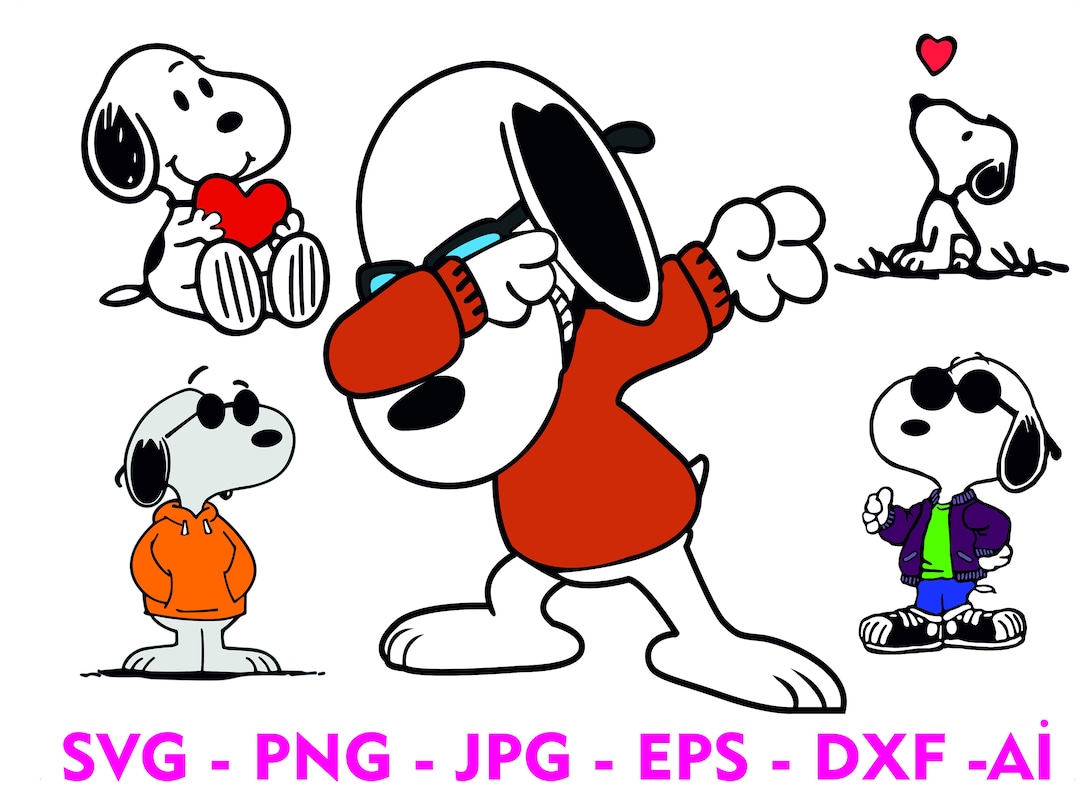 Snoopy Svg, Peanuts SVG, Snoopy Clipart, Snoopy PNG, Snoopy Printable ...
