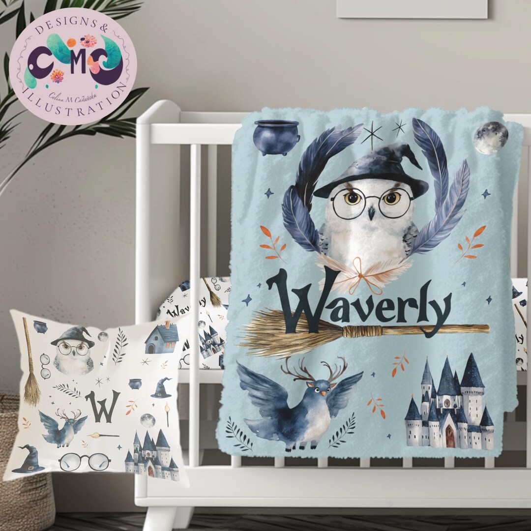 Custom Personalized Baby Magical Wizard Bedding Set - Minky,fleece ...
