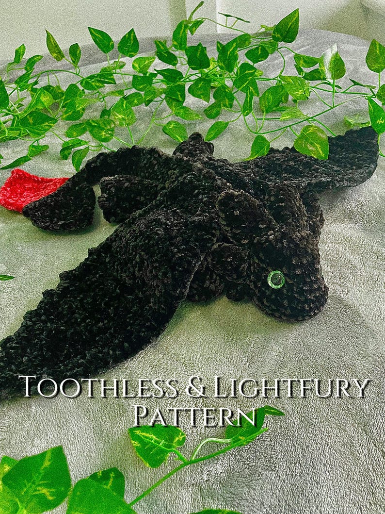 Toothless and Lightfury Crochet Pattern/pdf Pattern/ HTTYD Dragon - Etsy