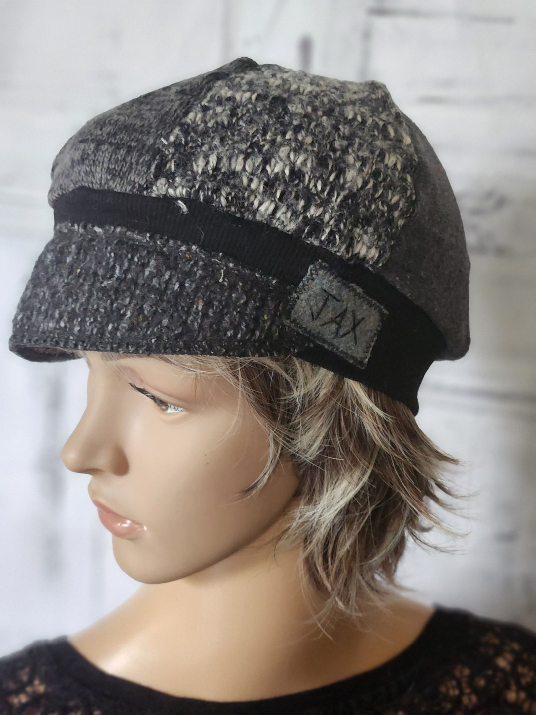 Jax Upcycled Hat Adult M/L Hat - Upcycled - Preloved Clothing Hat ...