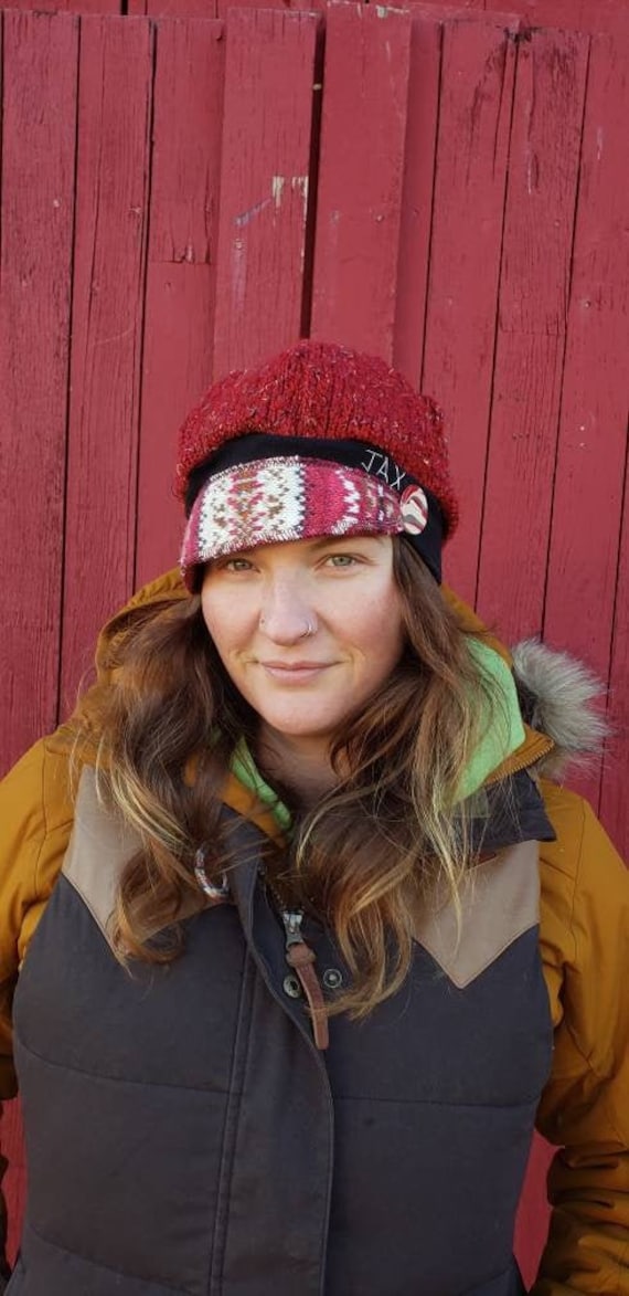 Upcycled Recycled Repurposed Hat Adult ML Red Pink | Etsy