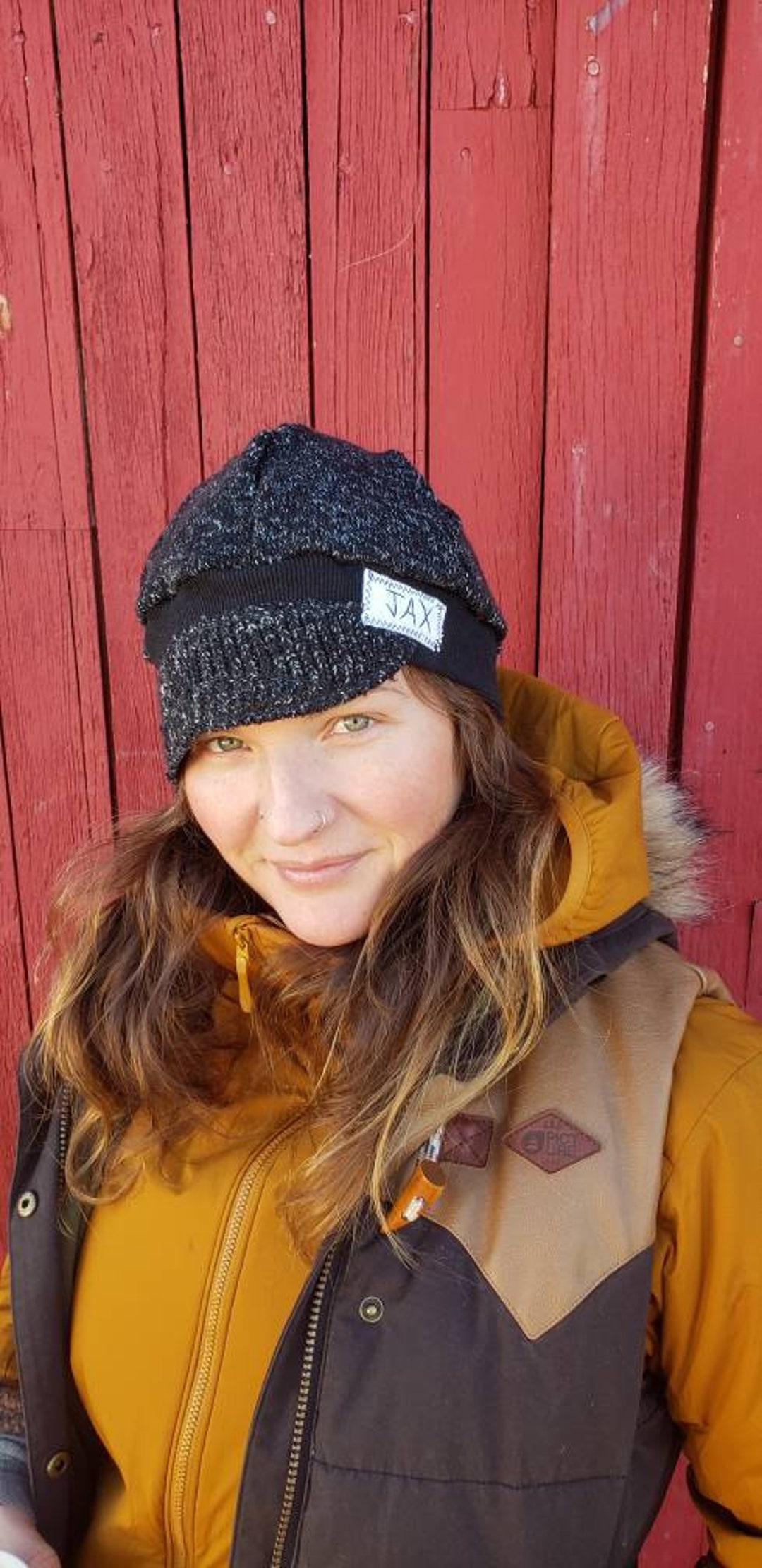 Upcycled Recycled Repurposed Hat - Adult ML - Black Fleck Sweater ...