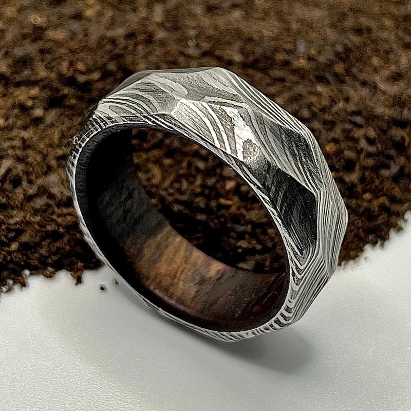 Damascus Steel Ring - Etsy