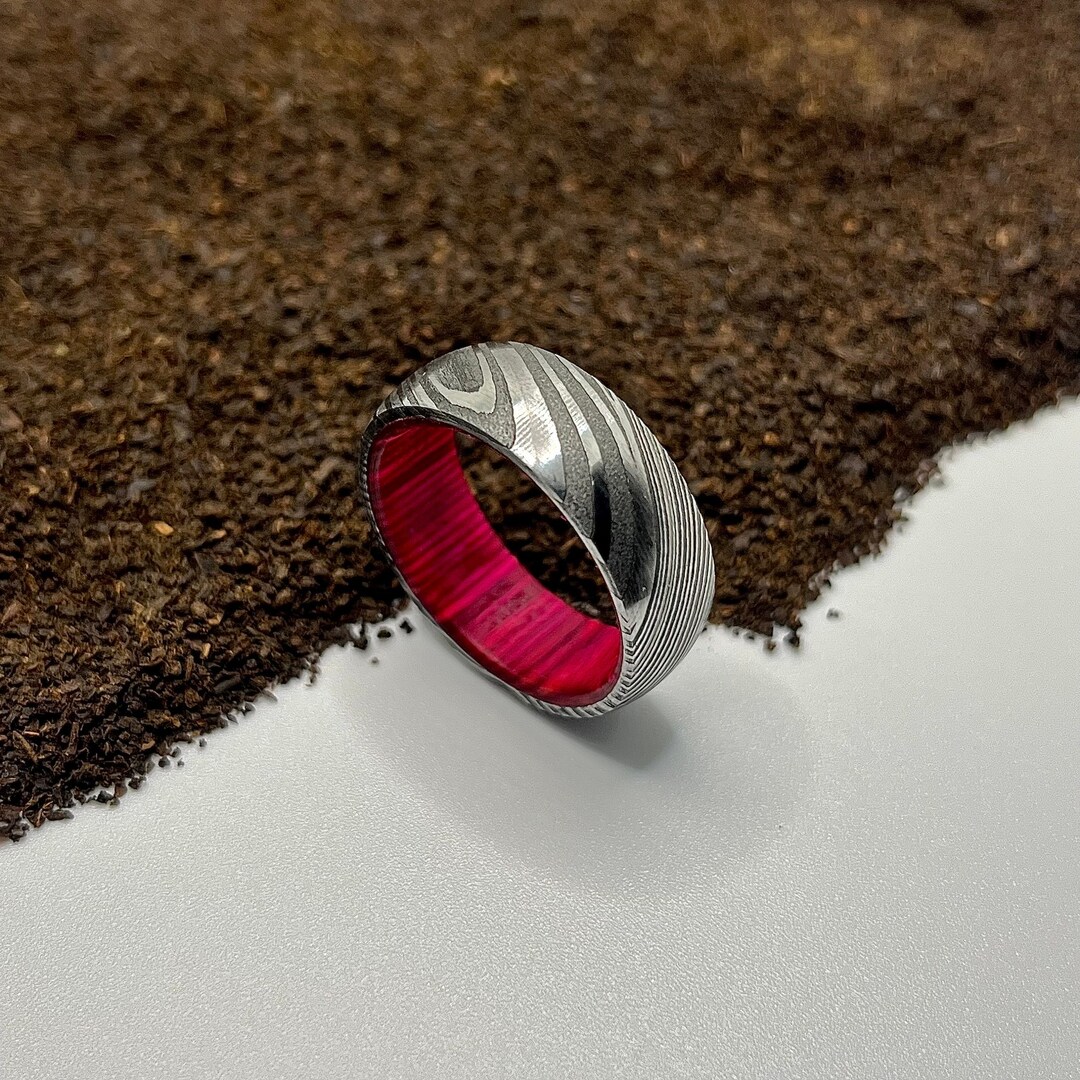 Damascus Ring / Men Ring / Men Wedding Ring / Men Promise Ring Damascus ...