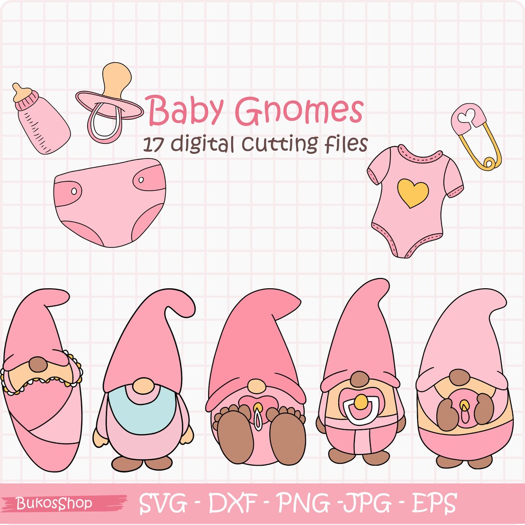 Gnomes SVG Bundle, Baby Shower SVG, Newborn SVG Bundle, Baby Gnomes ...