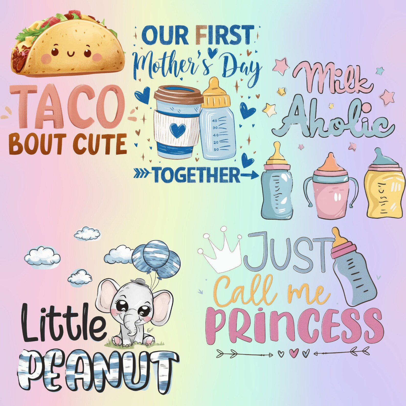 Baby PNG Bundle, Baby Newborn Png, Baby Quote Bundle, Funny Baby Png ...