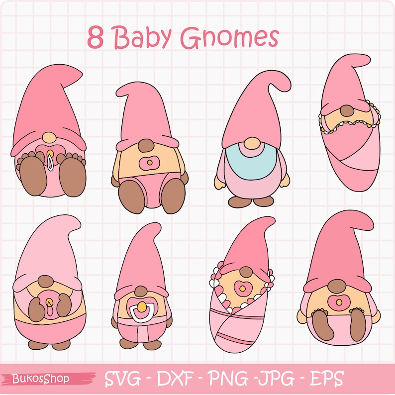 Gnomes SVG Bundle, Baby Shower SVG, Newborn SVG Bundle, Baby Gnomes ...