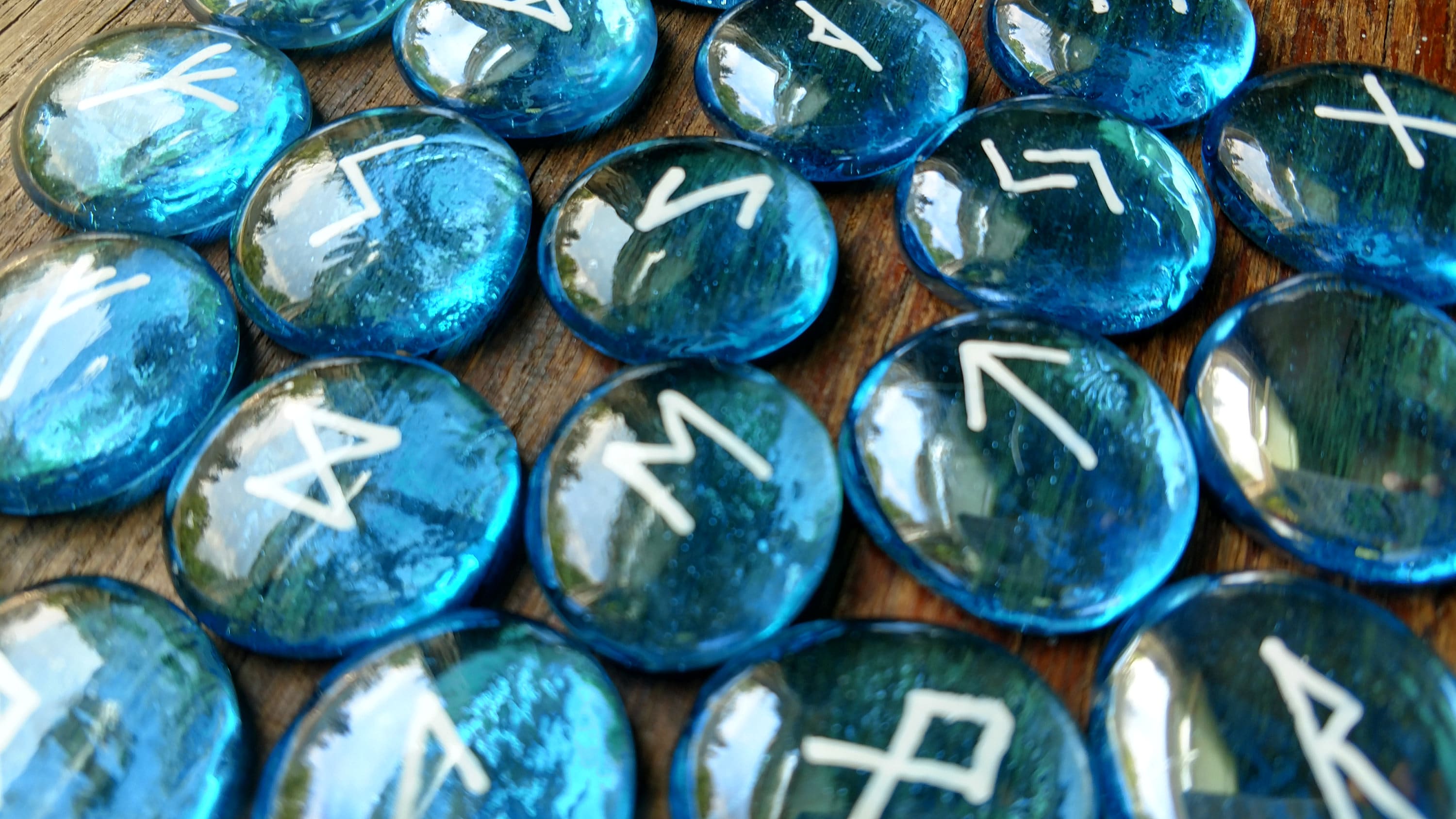 Elder Futhark Rune Set Frozen Frost in Blue - Etsy