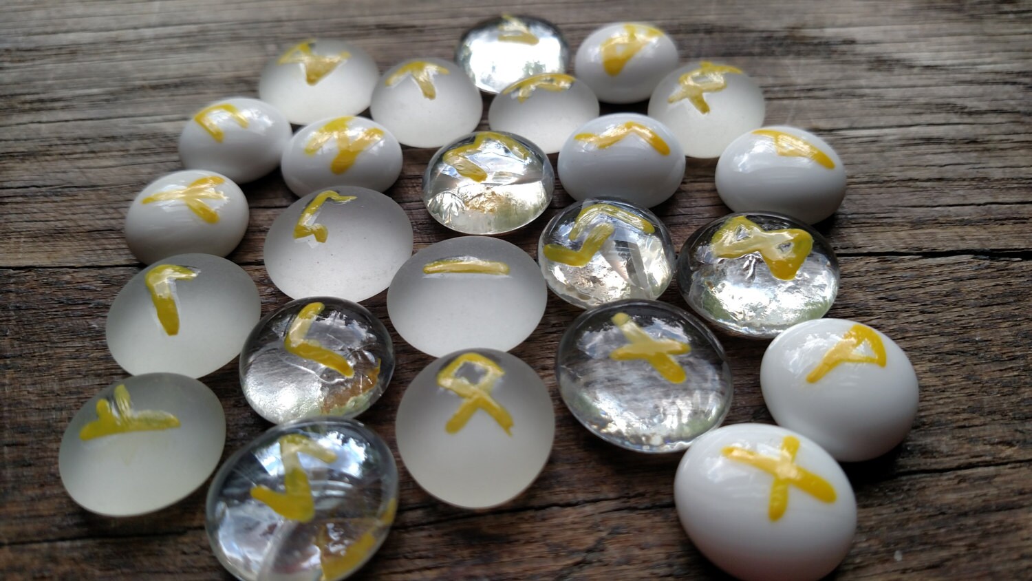 Elder Futhark Rune Set Yellow - Etsy