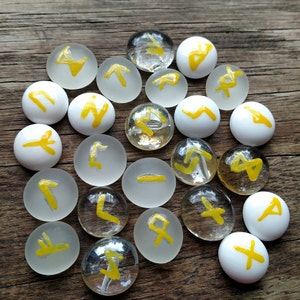 Elder Futhark Rune Set - Yellow - Etsy