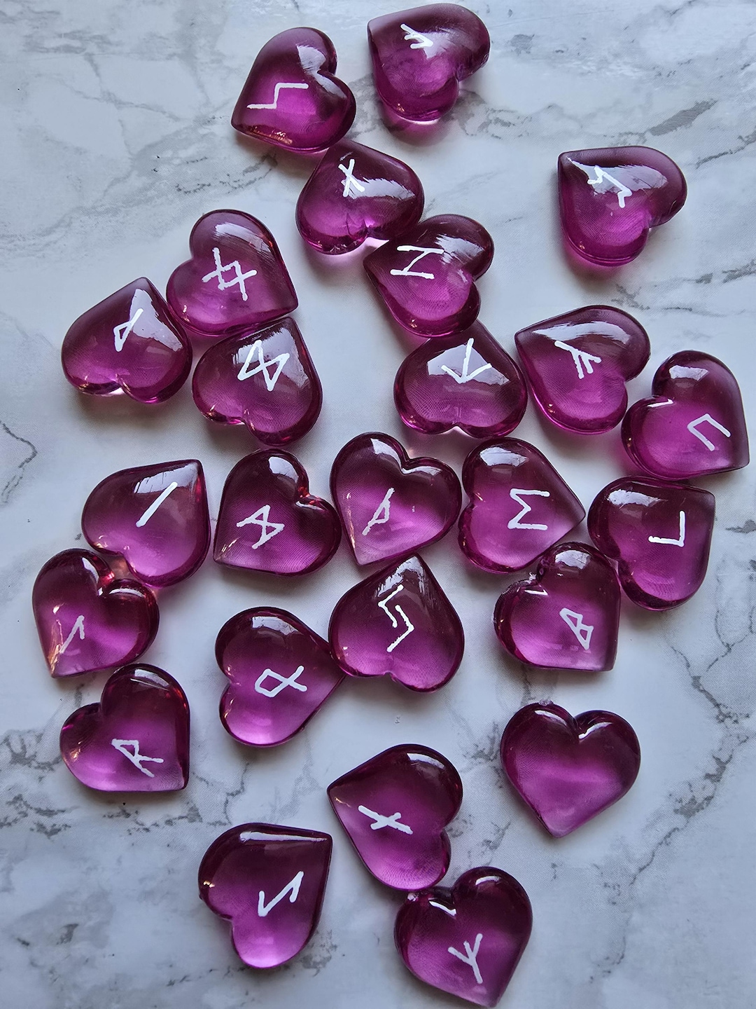 Elder Futhark Rune Set / Viking Rune Set – Purple Hearts - Etsy
