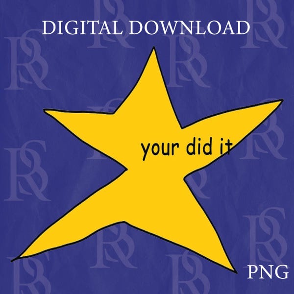 Your Did It Star - Etsy