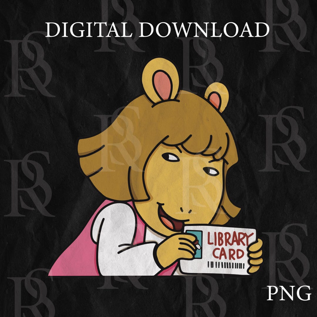 DW, Arthur, Library Card Meme PNG File/digital Download/arthur/90s ...
