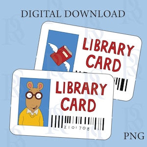 Library Card Arthur Png - Etsy