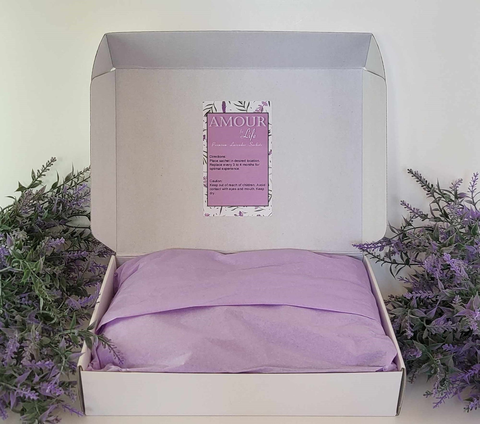 Luxury Lavender Sachet Gift Box - 8 All-natural 4oz Scented Sachets ...