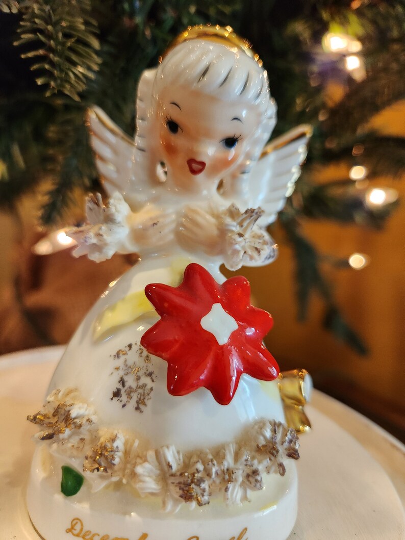 Vintage Napco Girl December Angel, Birthday Angel, Kitschy, Collectible ...