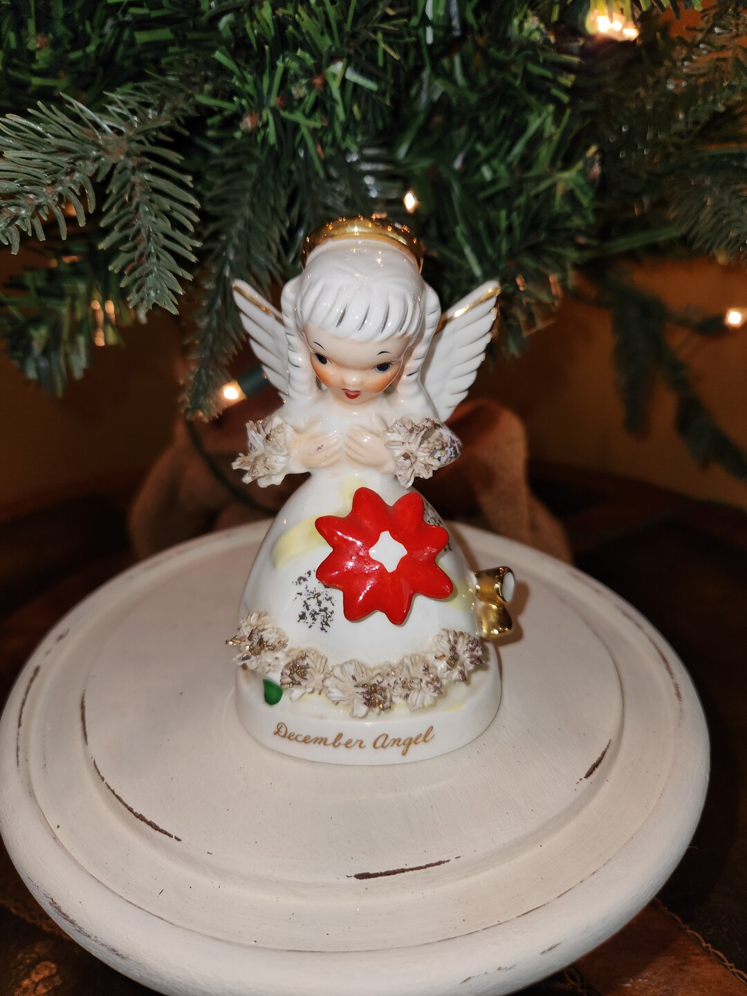 Vintage Napco Girl December Angel, Birthday Angel, Kitschy, Collectible ...