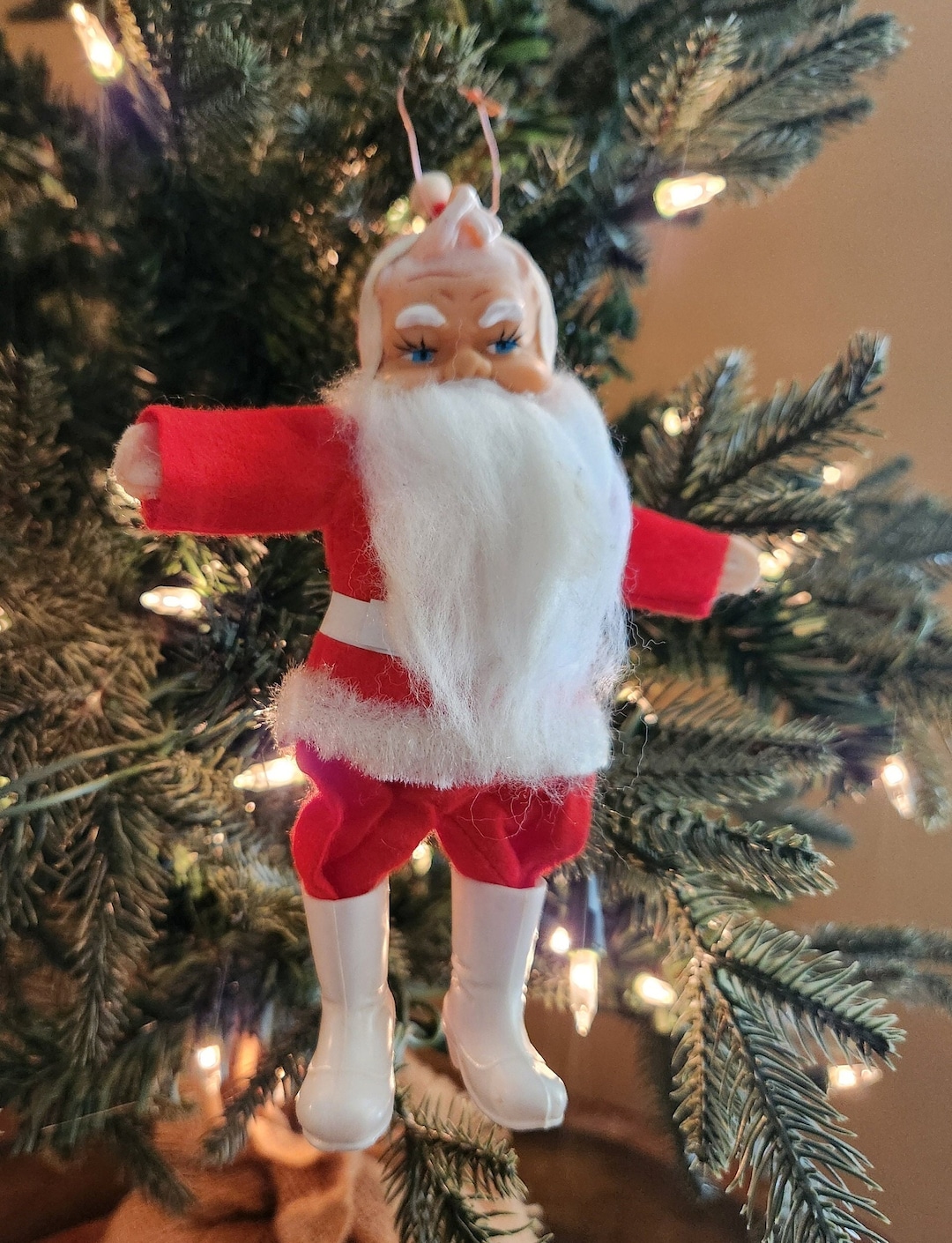 1960s Retro MCM Santa Doll 8", Kitschy, Christmas - Etsy