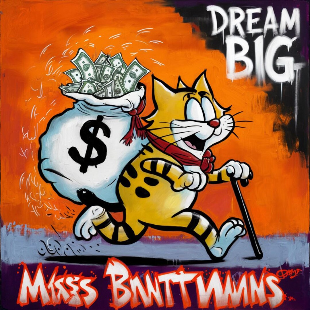 Lilly the Cat Comic by Miss Buntwash Dollar Money Motivation Dream Big ...
