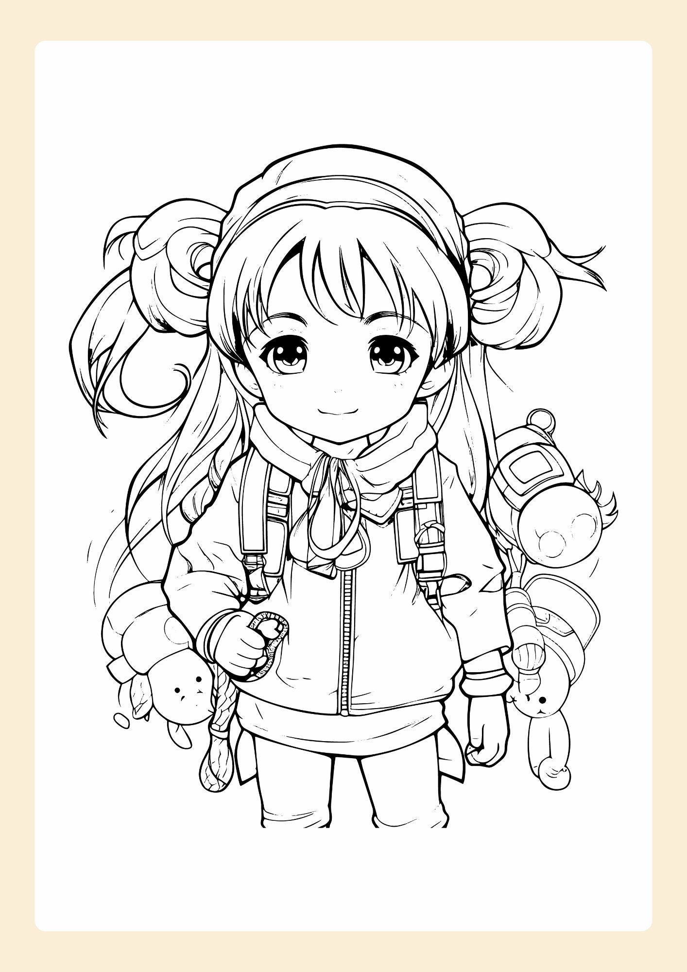 Coloring Book, Printable, Anime Coloring Book - Etsy