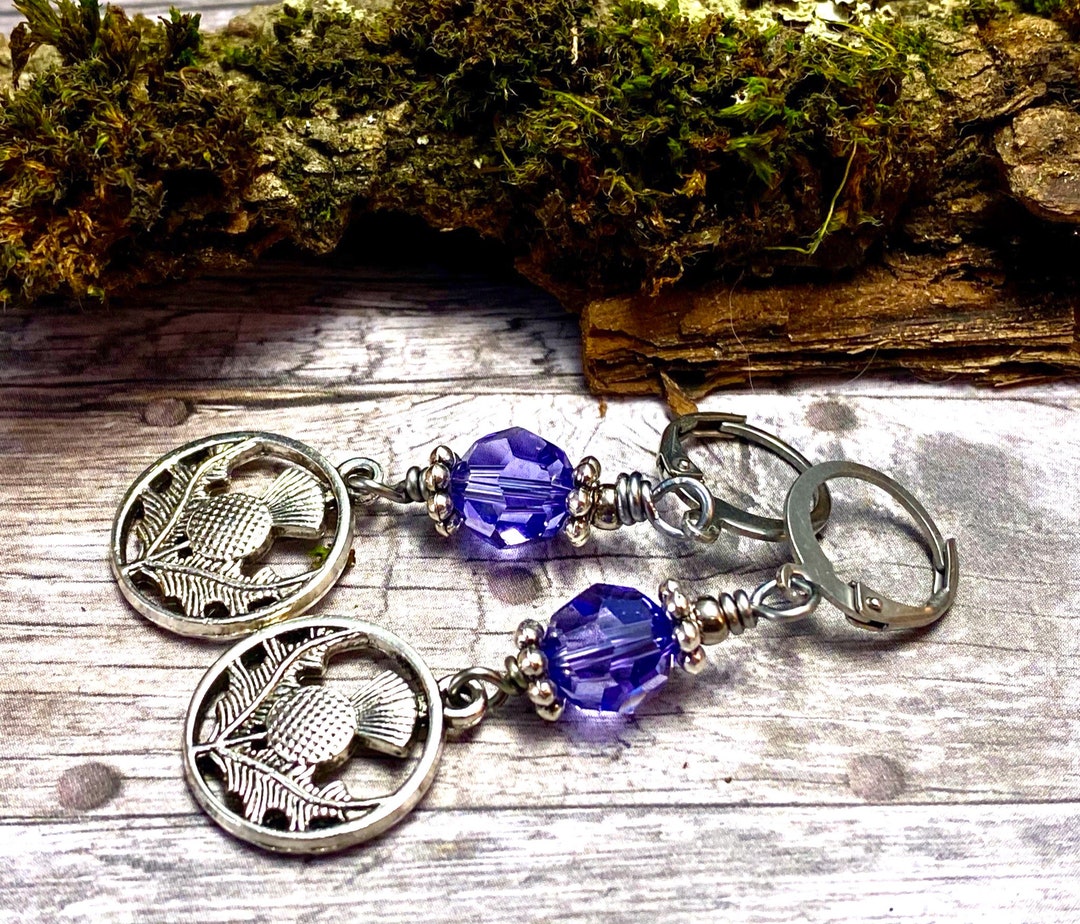 Earrings, Outlander Inspired, Outlander Jewelry, Thistle Earrings ...