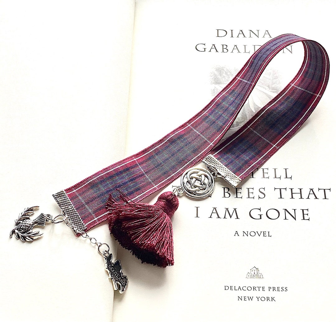 Tartan Ribbon Bookmark, Scotland Bookmark, Thistle, Celtic Knot ...