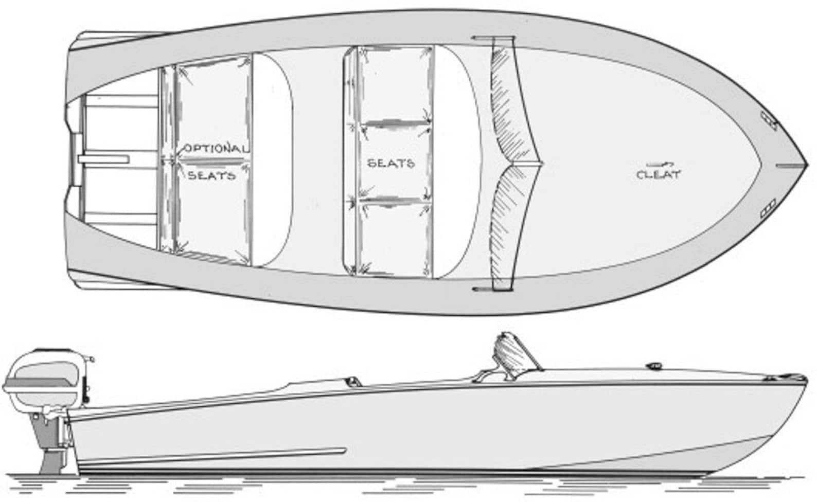 Zip Speedboat Plans and Full-size Patterns - Etsy