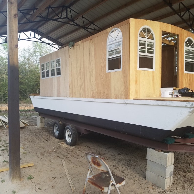 House Boat / Shanty Boat WATERLODGE by Glen-l - Etsy