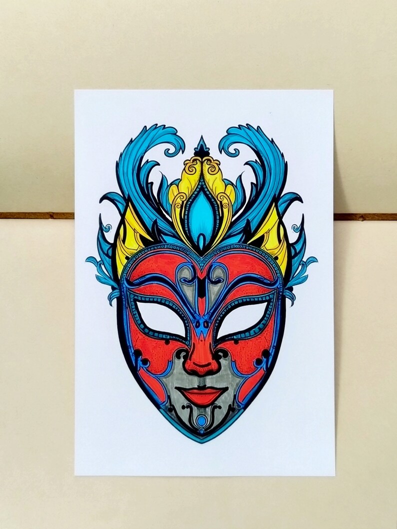 Carnival Mask, Conspirator Mask, Venecian Mask, Original Hand-painted ...