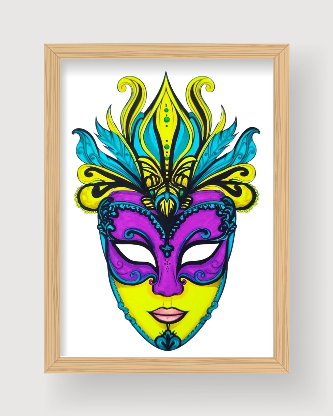 Carnival Mask, Conspirator Mask, Venecian Mask, Original Hand-painted ...