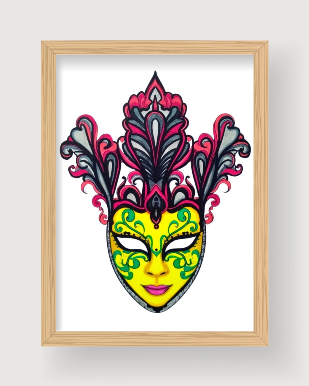 Carnival Mask, Conspirator Mask, Venecian Mask, Original Hand-painted ...