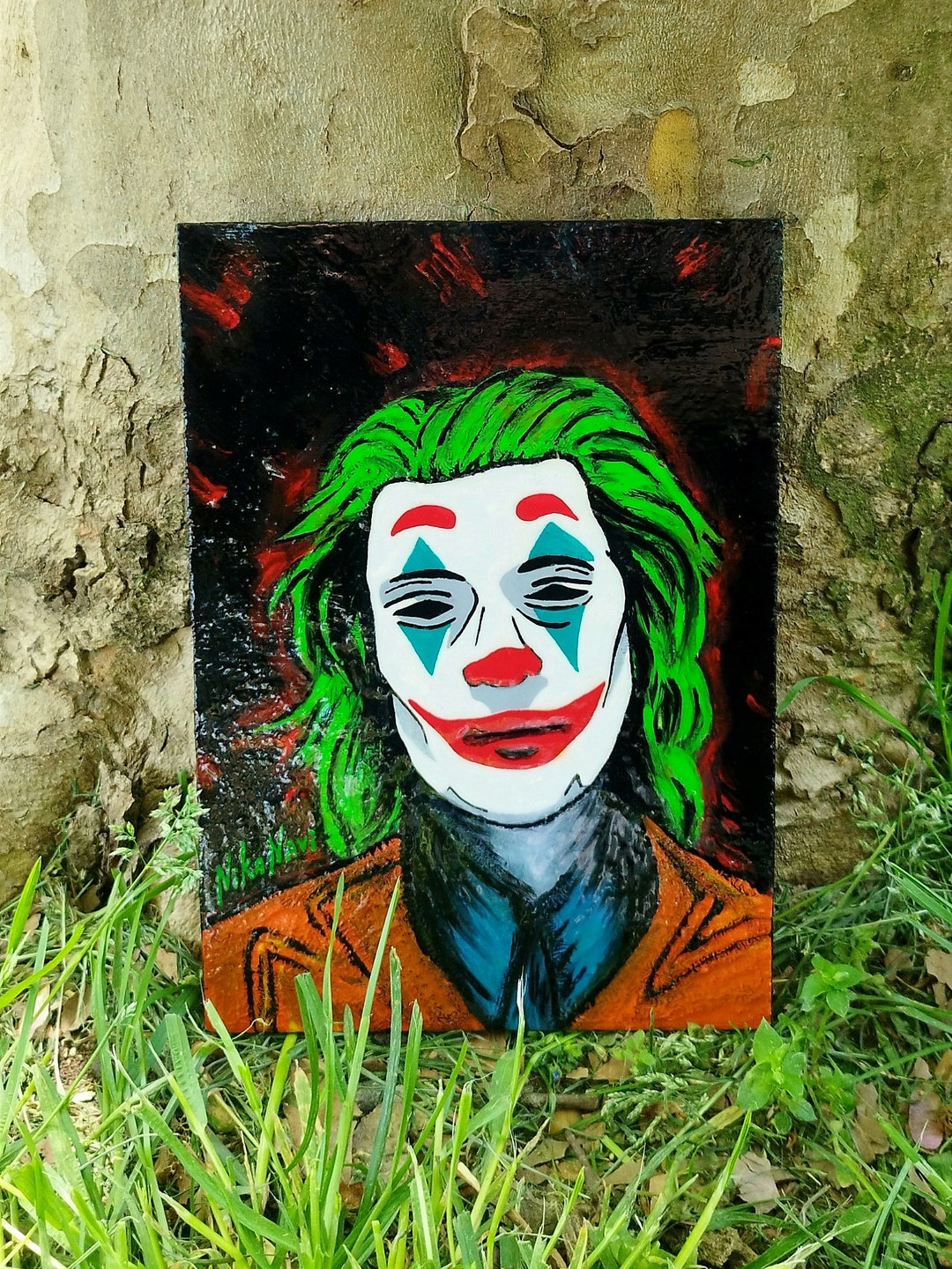 Joker Acrylic Oil Painting Original Art - Etsy