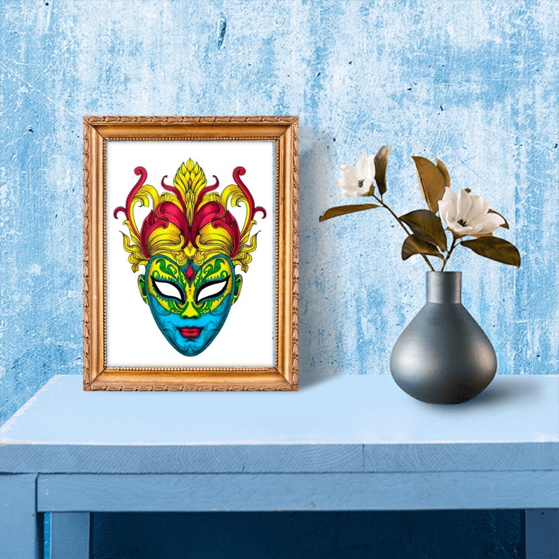 Carnival Mask, Conspirator Mask, Venecian Mask, Original Hand-painted ...