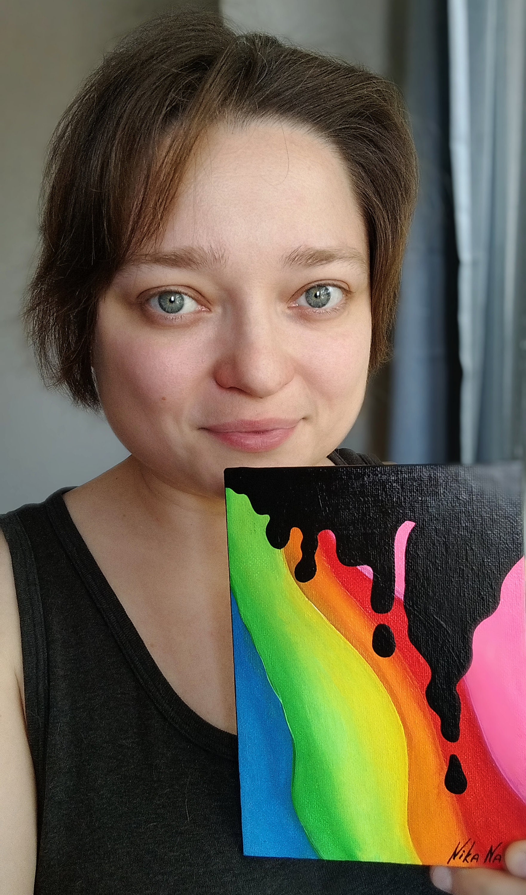 Rainbow Acrylic Painting Original Art 5x7 Inches - Etsy