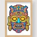 Ritual Mask Drawing Unframed - Etsy
