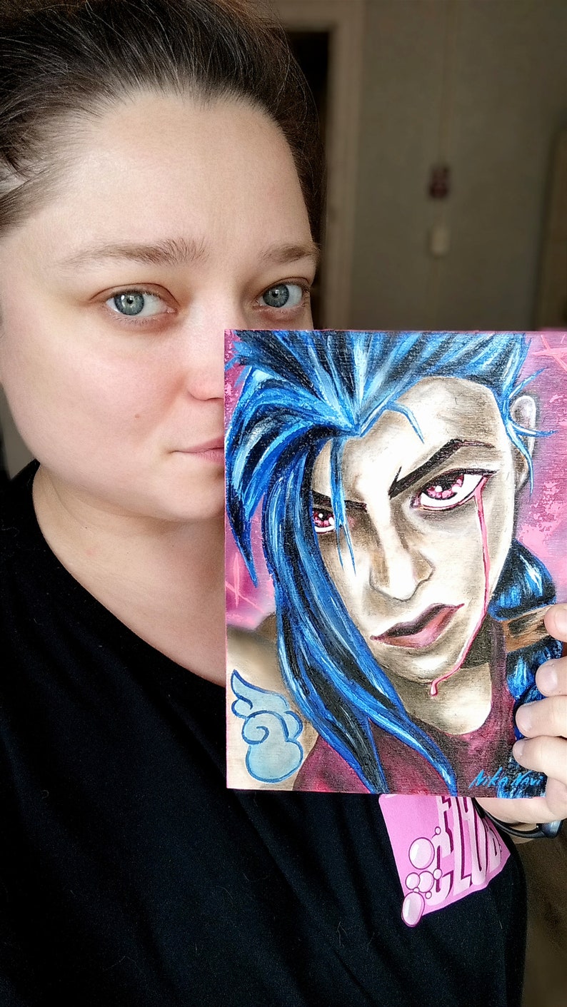 Jinx Arcane Oil Painting Impasto Original Art - Etsy