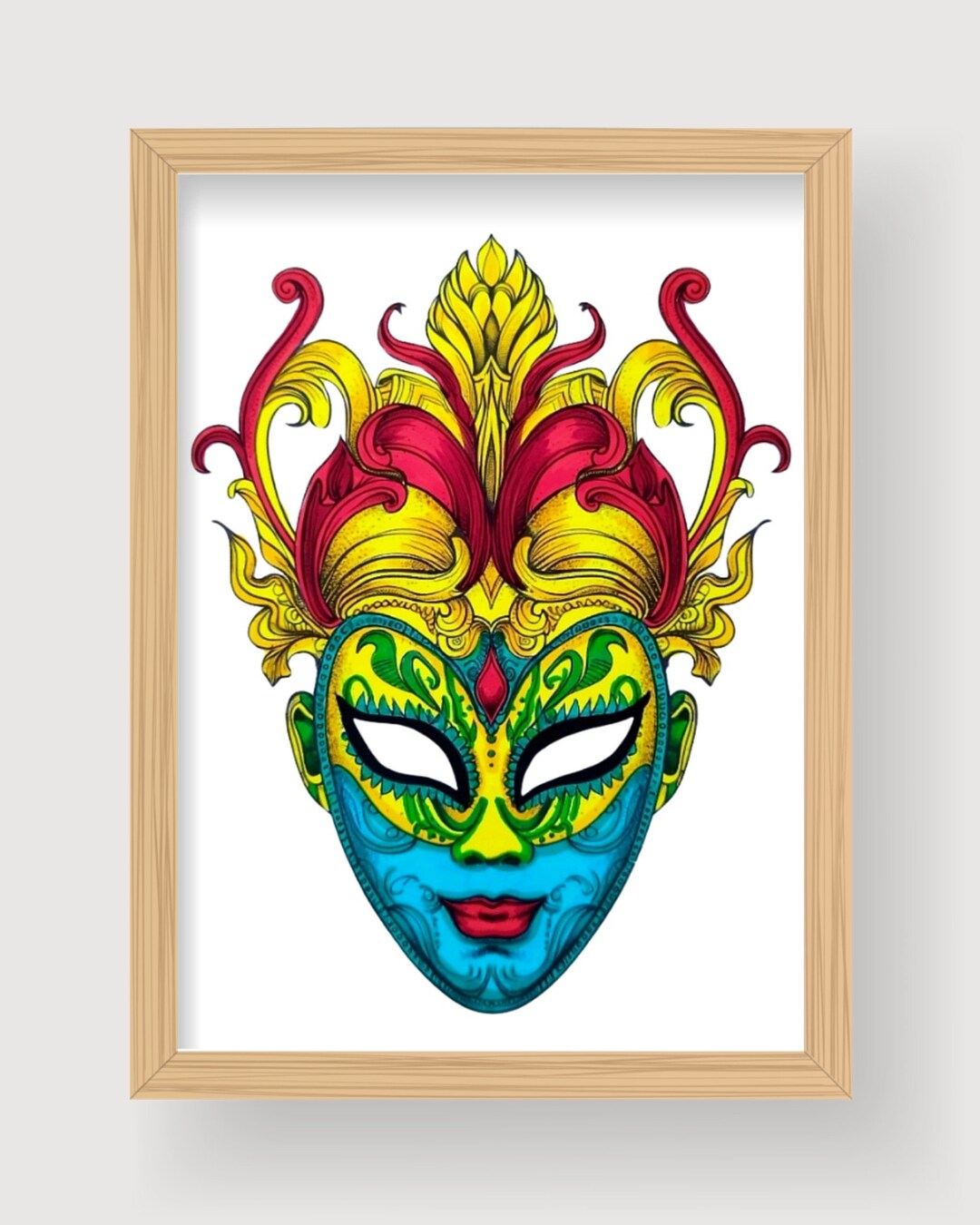 Carnival Mask, Conspirator Mask, Venecian Mask, Original Hand-painted ...