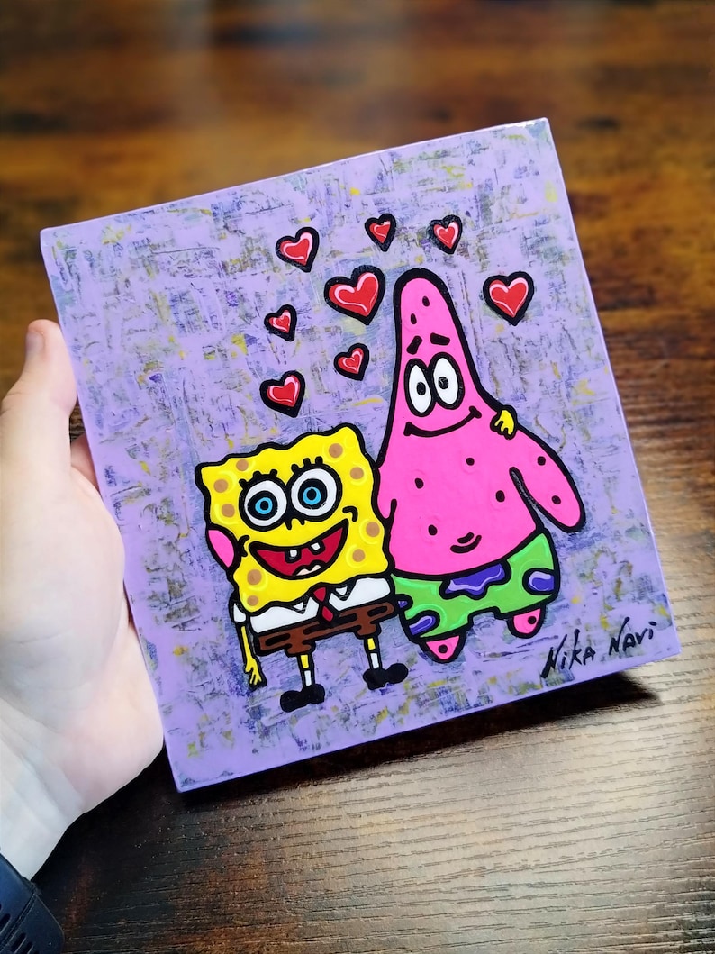 Spongebob and Patrick Painting - Etsy