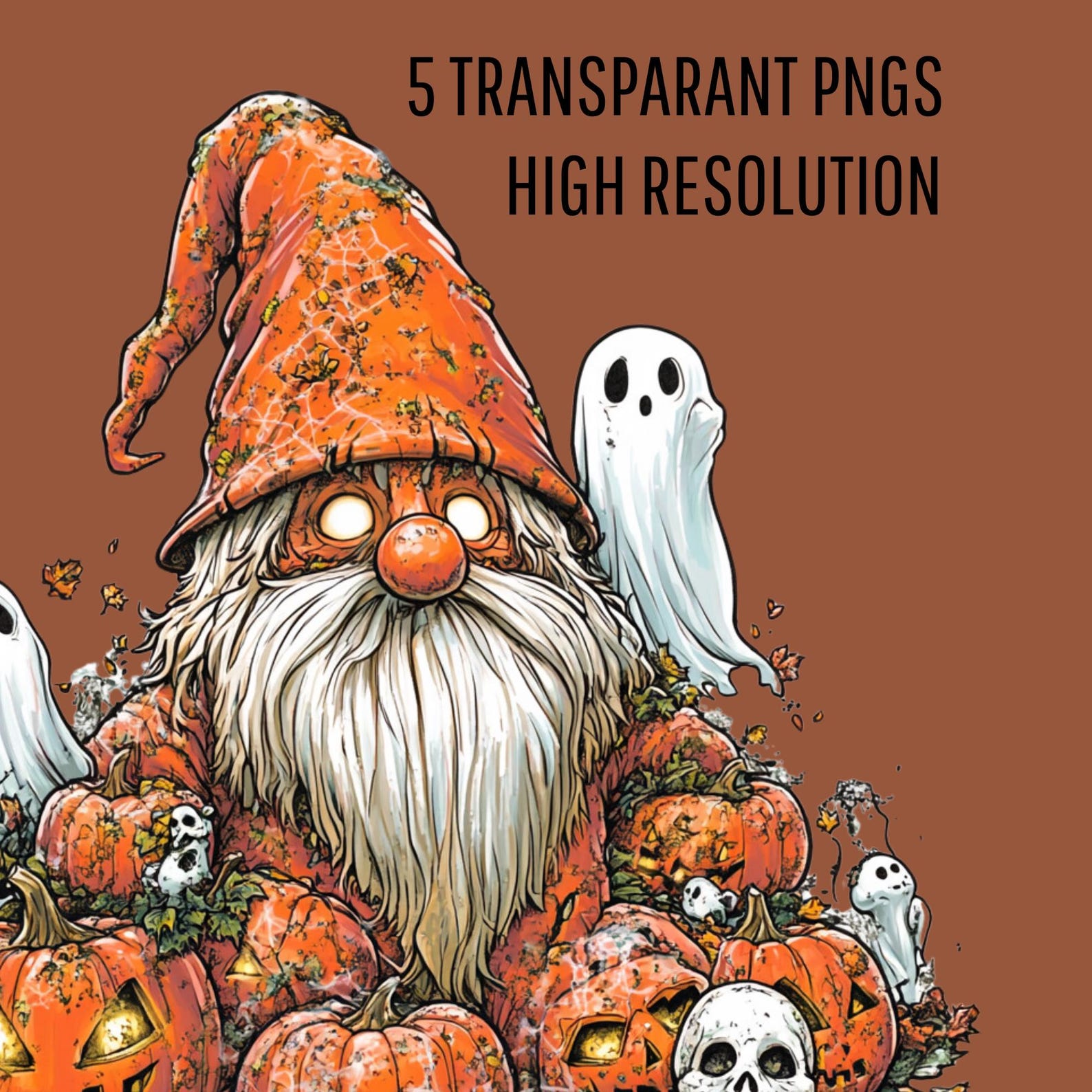 Halloween Gnome Clipart, Halloween PNG, Halloween Gnomes PNG, Cute ...