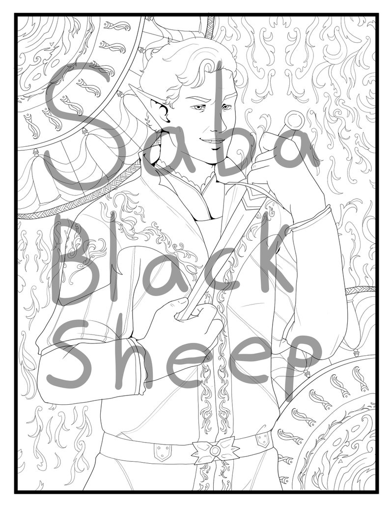 Baldur's Gate 3 Adult Coloring Pages Gale, Karlach, Astarion 3 Coloring ...
