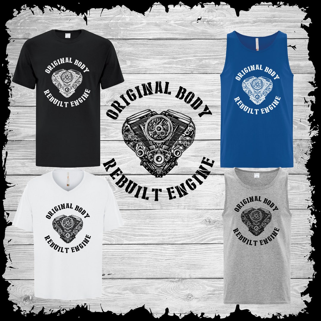 Original Body Rebuilt Engine, Heart Surgery Shirt, Men's T-shirt, V ...