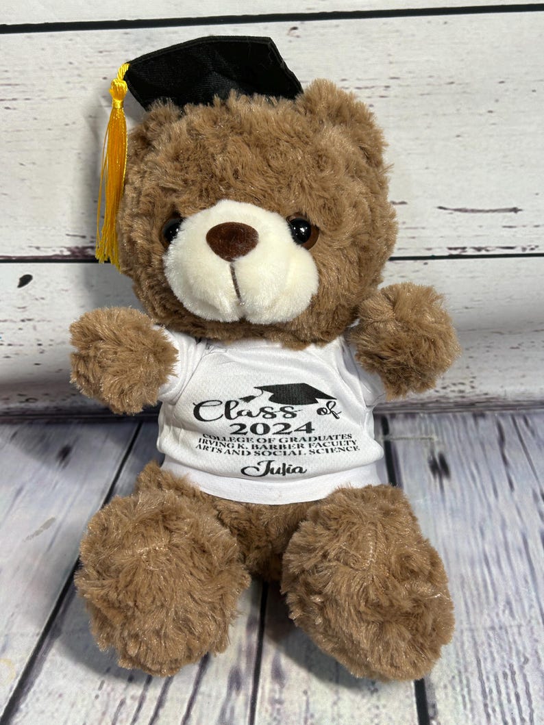 Teddy Bears for Any Graduation, Personalized Graduation Bear With Cap ...