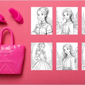 Adorable Barbie Girl Drawing Pages Printable Art for Creative Kids - Etsy