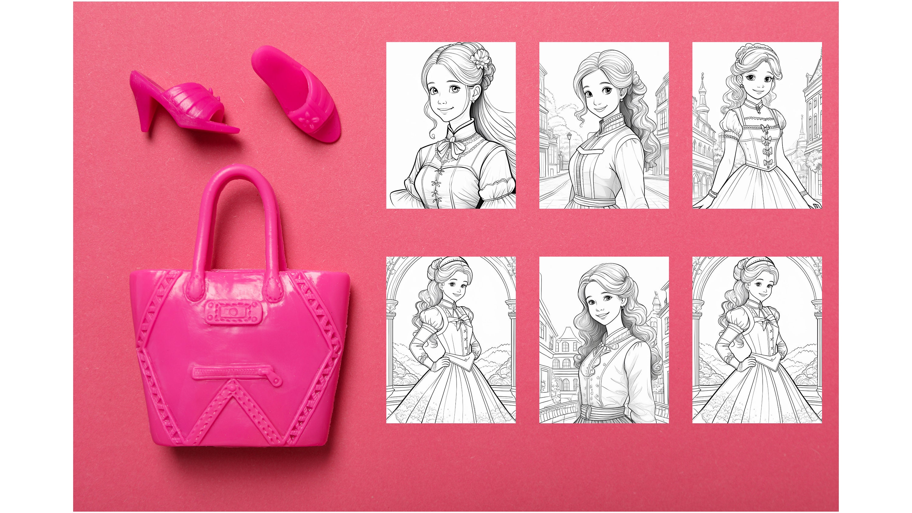 Adorable Barbie Girl Drawing Pages Printable Art for Creative Kids - Etsy