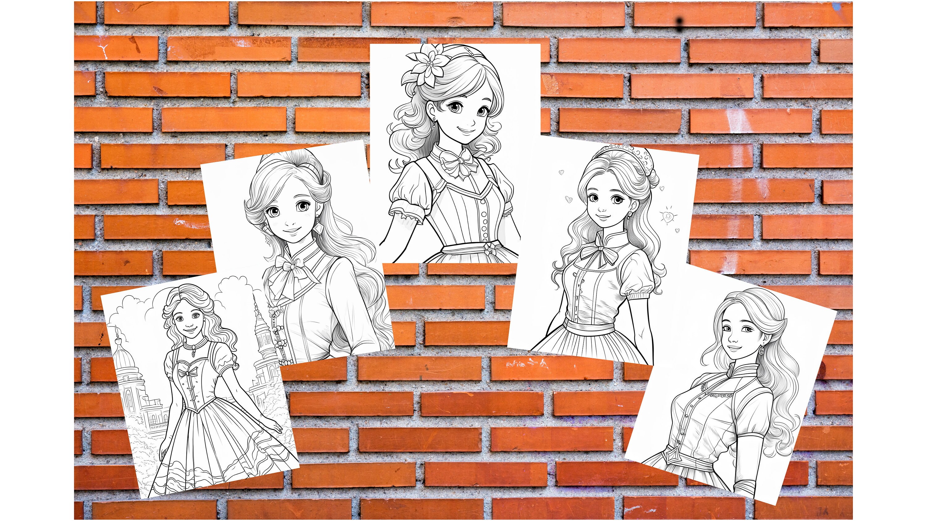 Adorable Barbie Girl Drawing Pages Printable Art for Creative Kids - Etsy