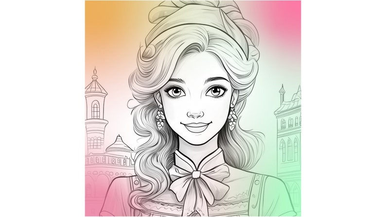 Adorable Barbie Girl Drawing Pages Printable Art for Creative Kids - Etsy